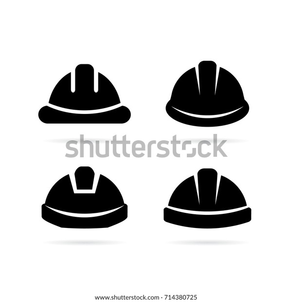 Worker Safety Hard Hat Icon On Stock Vector (Royalty Free) 714380725