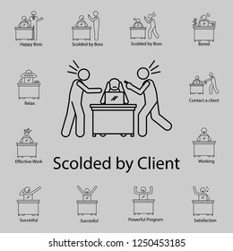 153 Boss scolding icon Images, Stock Photos & Vectors | Shutterstock