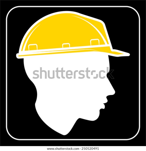 Worker Sign Construction Site Vector Stock Vector (Royalty Free ...