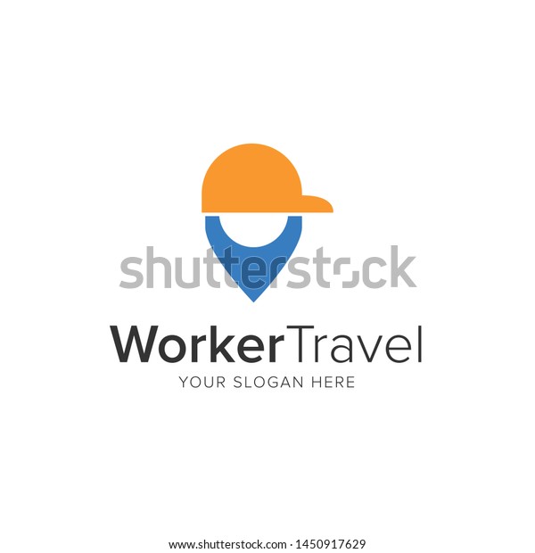 Worker Travel Icon Logo Design Stock Vector (Royalty Free) 1450917629 ...