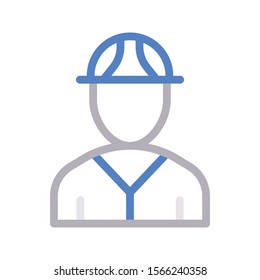 Worker Vector Colour Line Icon Stock Vector (Royalty Free) 1566240358 ...