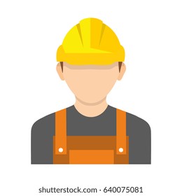 Worker Wearing Hard Hat Vector Construction Stock Vector (Royalty Free ...
