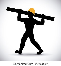Workers Design Over White Background Vector Stock Vector (Royalty Free ...