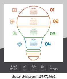 Workflow Bulb Infographic Vector Design 4 Stock Vector (Royalty Free ...