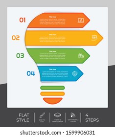 Workflow Bulb Infographic Vector Design 4 Stock Vector (Royalty Free ...