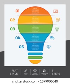 Workflow Bulb Infographic Vector Design 5 Stock Vector (Royalty Free ...