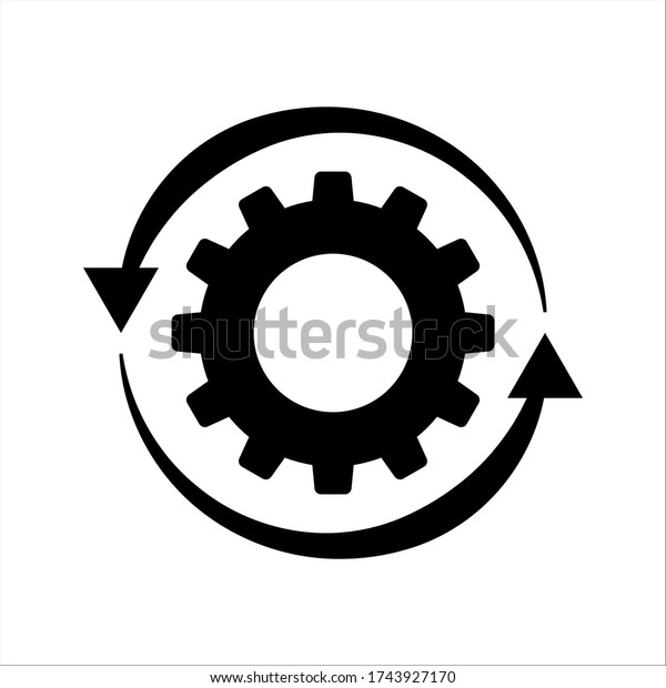 Workflow Icon On White Background Eps Stock Vector (Royalty Free ...