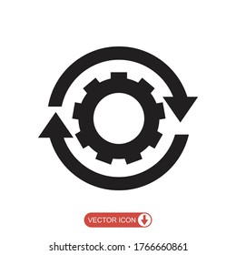 Gear Workflow Progress Vector Icon Stock Vector (Royalty Free) 1675375315