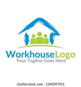 Workhouse Logo Template Stock Vector (Royalty Free) 1345097951 ...