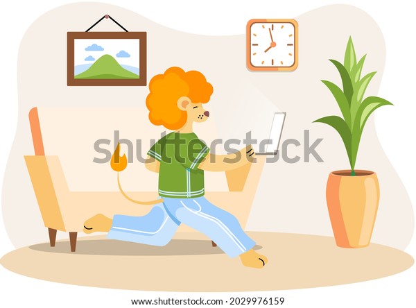 Working Animals Cute Cartoon Character Works Stock Vector (Royalty Free ...
