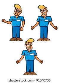 Working Class Cartoon Character: เวกเตอร์สต็อก (ปลอดค่าลิขสิทธิ์ ...