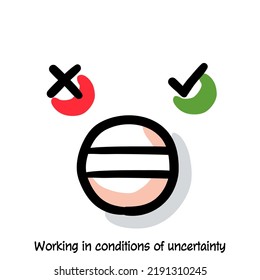 Working Conditions Uncertainty Scribing Sketchnoting Visual Stock ...