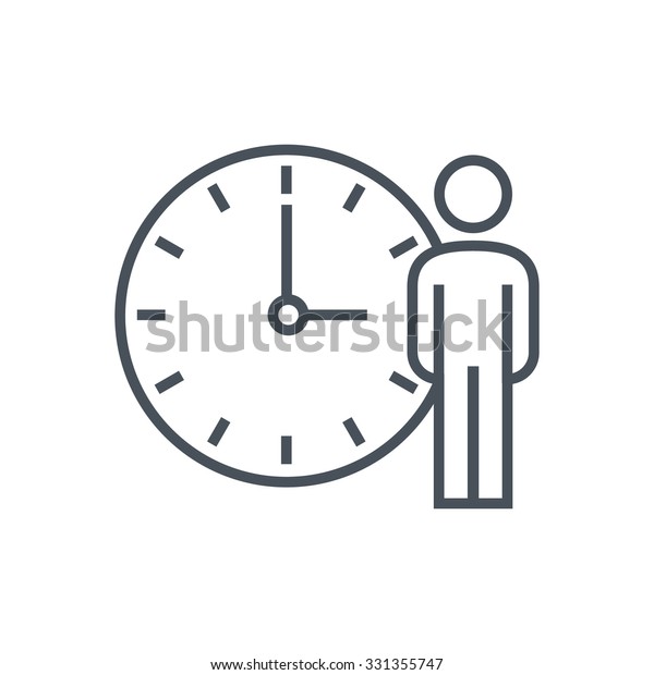 Working Hours Clock Icon Suitable Info Stock Vector (Royalty Free ...