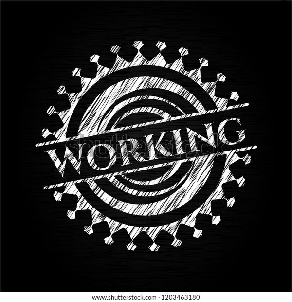 Working On Chalkboard Stock Vector (Royalty Free) 1203463180 | Shutterstock
