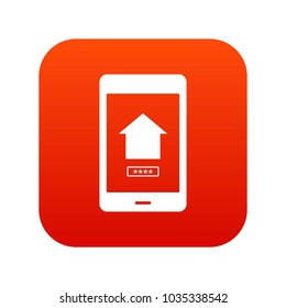 Working Phone Icon Digital Red Any Stock Vector (Royalty Free ...