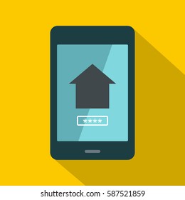 Working Phone Icon Flat Illustration Working Stock Vector (Royalty Free ...