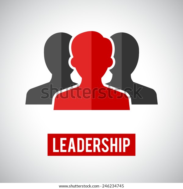 Working Together Team Leader Text Leadership Stock Vector (Royalty Free ...