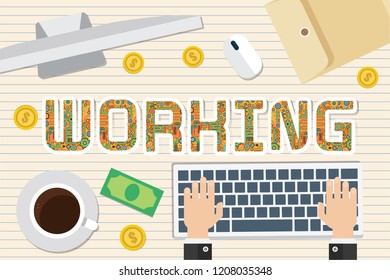 Working Vector Concept Design Stock Vector (Royalty Free) 1208035348 ...