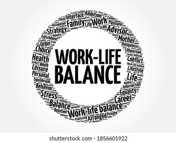 Worklife Balance Word Cloud Collage Concept Stock Vector (Royalty Free ...