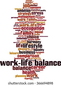 Worklife Balance Word Cloud Concept Vector Stock Vector (Royalty Free ...