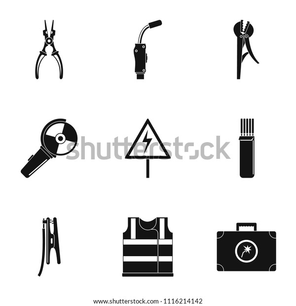 Workman Icons Set Simple Set 9 Stock Vector (Royalty Free) 1116214142 ...