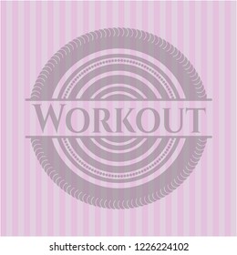 Workout Badge Pink Background Stock Vector (Royalty Free) 1226224102 ...
