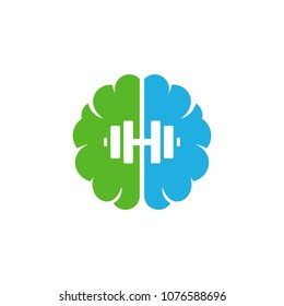 Workout Brain Logo Icon Design Stock Vector (Royalty Free) 1076588696