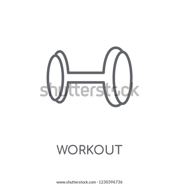 Workout Linear Icon Modern Outline Workout Stock Vector (Royalty Free ...