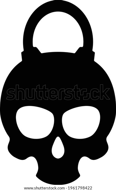 Workout Skull Silhouettefor Icon Design Stock Vector (Royalty Free ...
