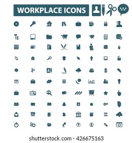 Workplace Icons Stock Vector (Royalty Free) 426675163 | Shutterstock