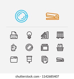 Workplace Icons Set Library Workplace Icons Stock Vector (Royalty Free ...