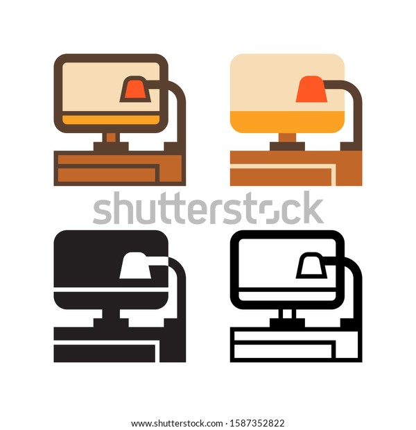 Workplace Logo Icon Design Four Style Stock Vector (Royalty Free ...