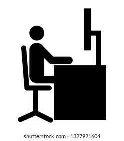 Workplace Pictogram Office Concept Stock Vector (Royalty Free ...