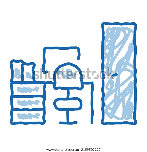Workplace Rooms Sketch Icon Vector Hand Stock Vector (Royalty Free ...