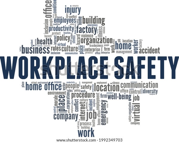 Workplace Safety Vector Illustration Word Cloud Stock Vector (Royalty ...