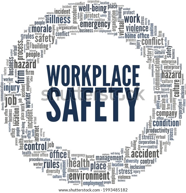 Workplace Safety Vector Illustration Word Cloud Stock Vector (Royalty ...