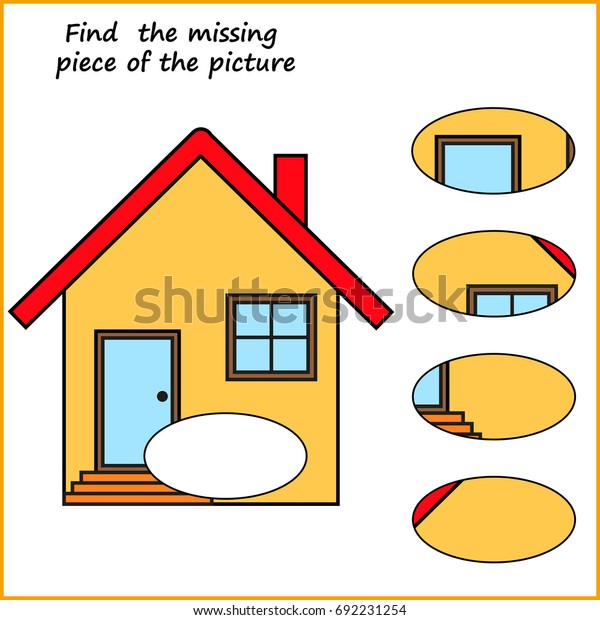 Worksheet for Children. Visual logic puzzle: Find missing piece ...