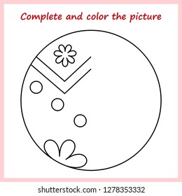 Worksheet Complete Picture Puzzle Task Game Stock Vector (Royalty Free ...