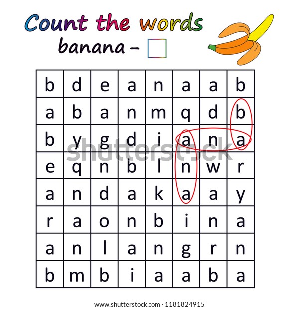 Worksheet. Game for kids - find and count the words. Visual Educational ...