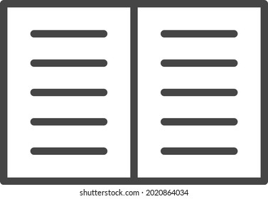 Worksheet Icon School Icon Line Style Stock Vector (Royalty Free ...