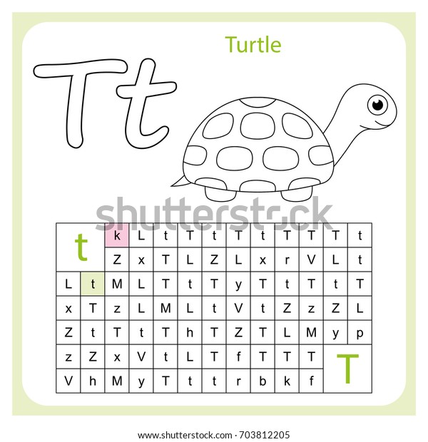 Worksheet Learning Alphabet Worksheet Preschool Children 스톡 벡터(로열티 프리 ...
