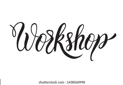 Workshop Handwritten Lettering Modern Calligraphy Poster Stock Vector (Royalty Free) 1438560998
