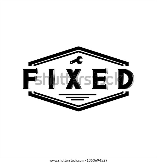 Workshop Logo Design Inspiration Fixed Logo: vector de stock (libre de ...