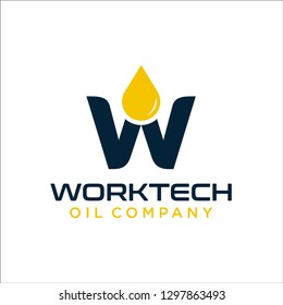 Worktech Logo Oil Company Stock Vector (Royalty Free) 1297863493