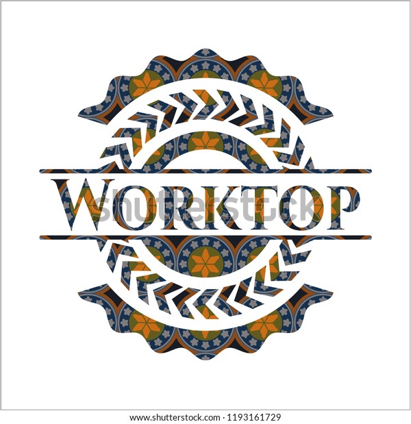 Worktop Arabic Emblem Arabesque Decoration Stock Vector (Royalty Free ...