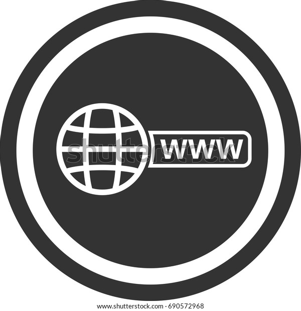 Worl Wide Web Iconcircle Sign Design Stock Vector (Royalty Free ...