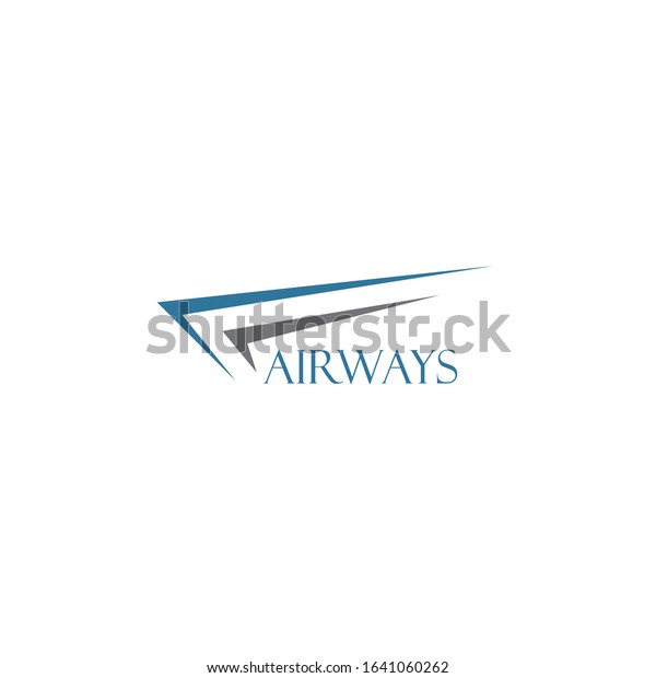 World Airways Logo Template Blue Airline Stock Vector (Royalty Free ...