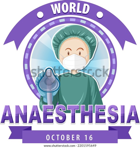 World Anaesthesia Day Logo Design Illustration Stock Vector (Royalty ...