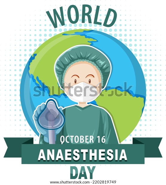 World Anaesthesia Day Logo Design Illustration Stock Vector (Royalty ...