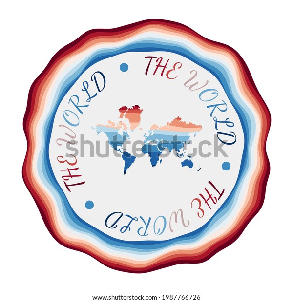 World Badge Map World Beautiful Geometric Stock Vector (Royalty Free ...